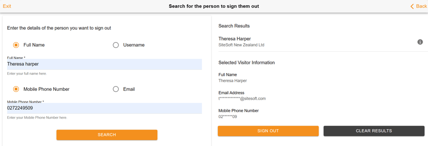 How to sign in and out of site using the SiteConnect Visitor Kiosk App